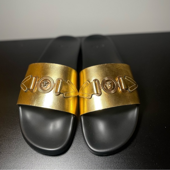 Versace | Shoes | New With Tag Real Authentic Versace Slides Mens Size ...